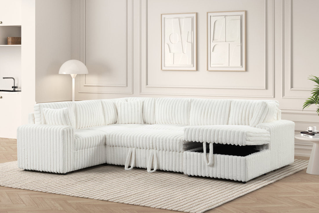 Sonic Sectional With Pull-Out Bed (4 colors) – Mattress Shack